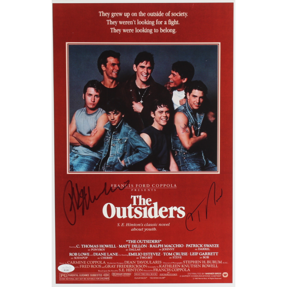 Ralph Macchio & C. Thomas Howell Signed "The Outsiders" 11x17 Movie ...