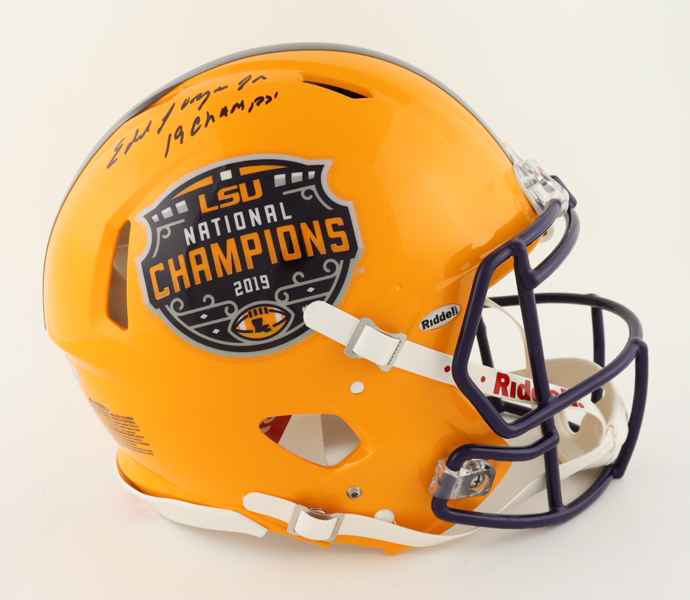 Ed Orgeron Signed LSU Tigers 2019 National Champions Logo Full-Size ...