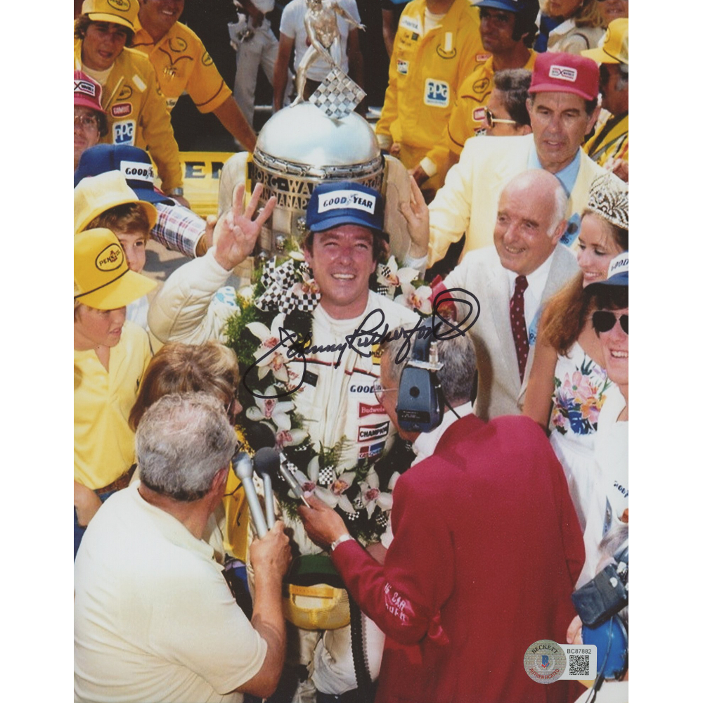 Johnny Rutherford Signed 8x10 Photo (Beckett) | Pristine Auction