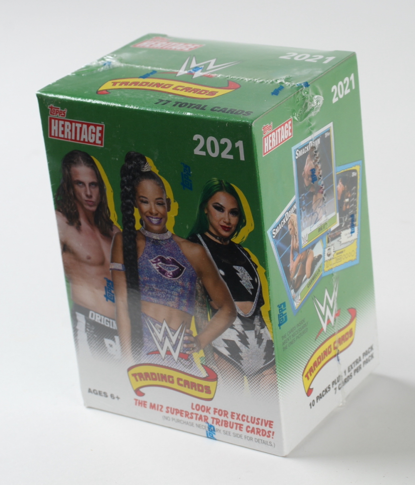 2021 Topps WWE Heritage Wrestling Blaster Box with (11) Packs ...