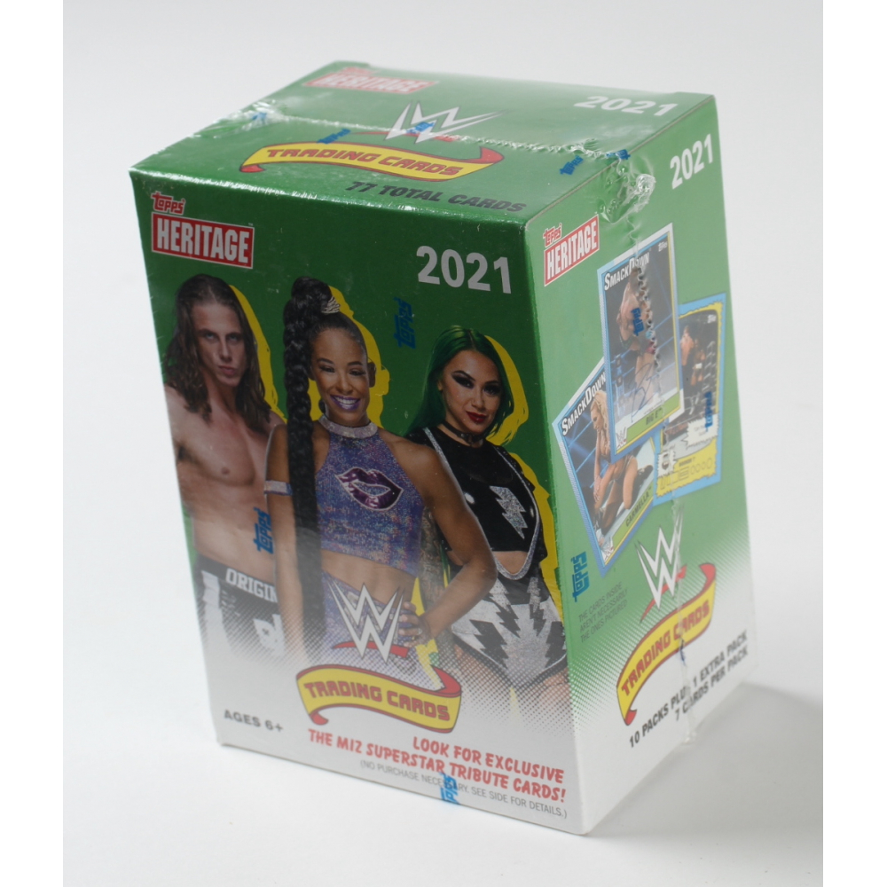 2021 Topps WWE Heritage Wrestling Blaster Box with (11) Packs ...