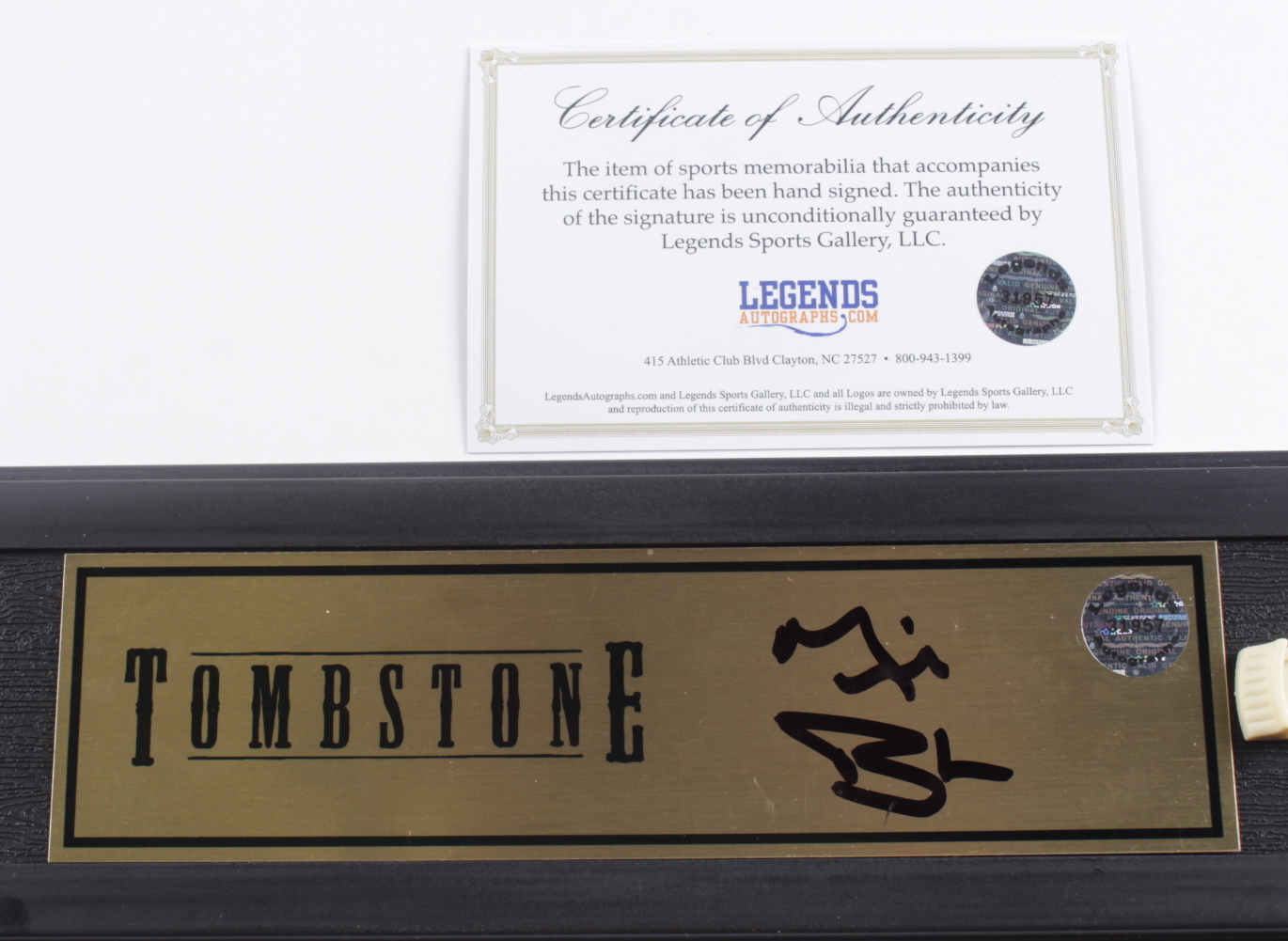 Michael Biehn Signed "Tombstone" Revolver with Display Stand (Legends ...
