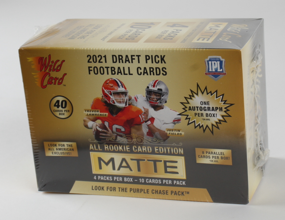 2021 Wild Card Matte Gold Football Premium Blaster Box with (4) Packs ...