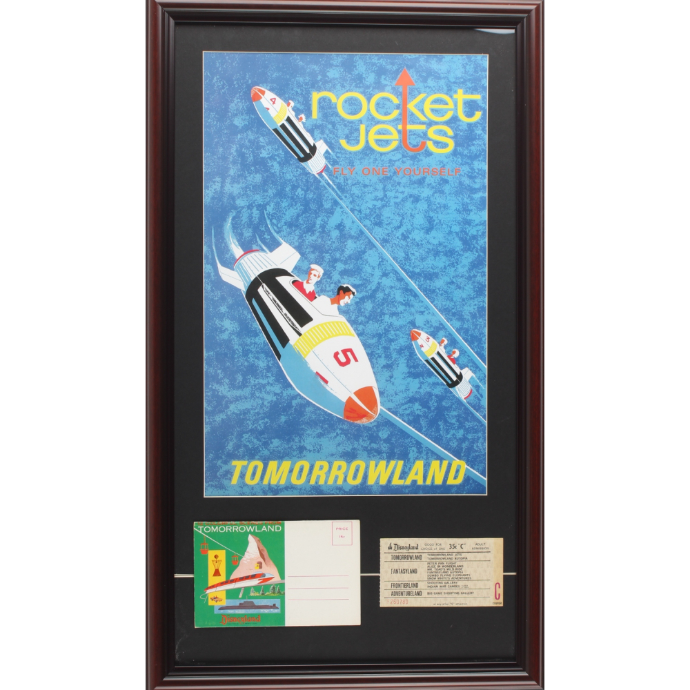 Tomorrowland Rocket Jets 15x26 Custom Framed Poster with Vintage ...