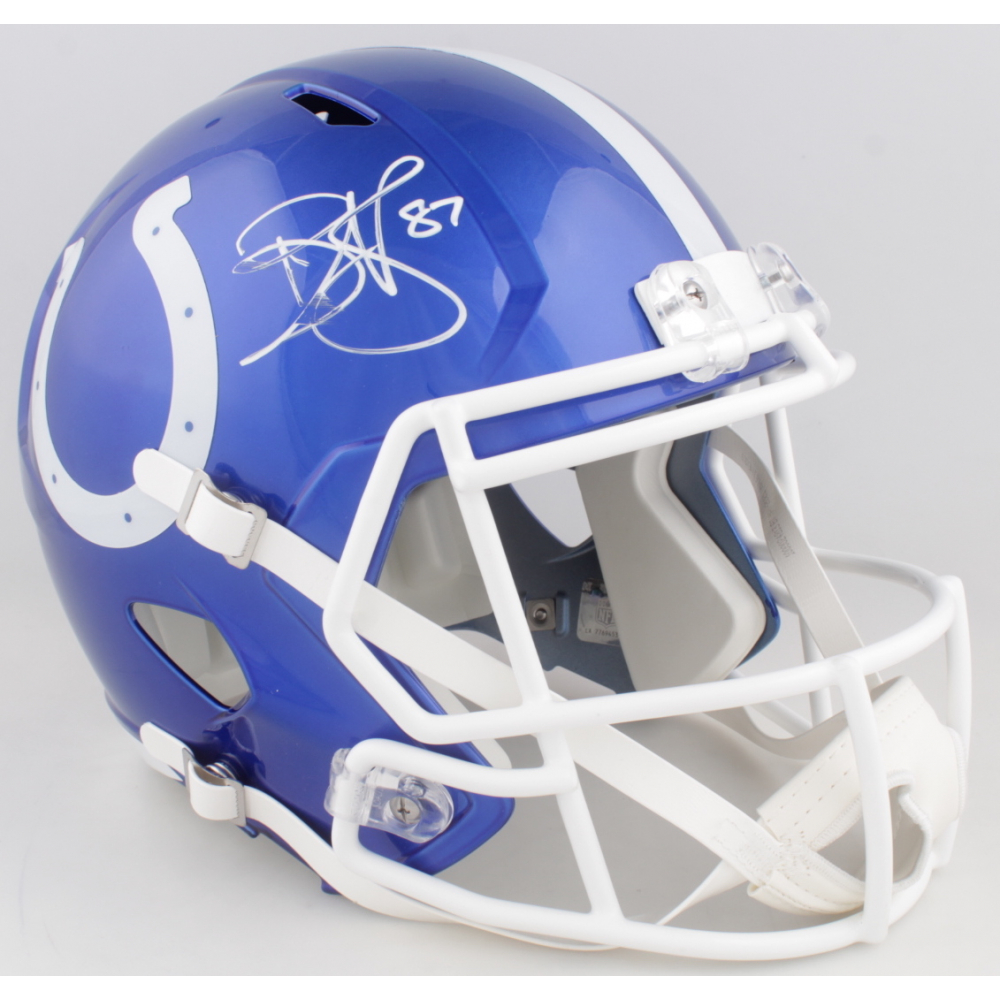 Reggie Wayne Signed Colts Full-Size Flash Alternate Speed Helmet ...