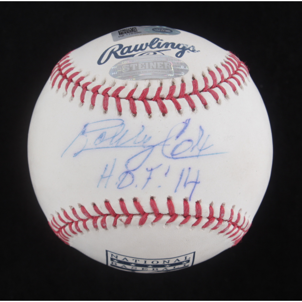 Bobby Cox Signed Hall of Fame Logo OML Baseball Inscribed "H.O.F. '14 ...