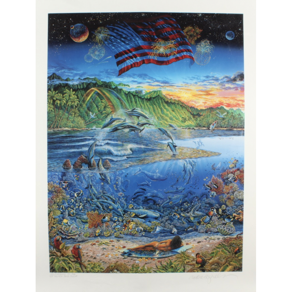 Robert Lyn Nelson Signed LE 27x35 Art Print Inscribed "Friends of the ...