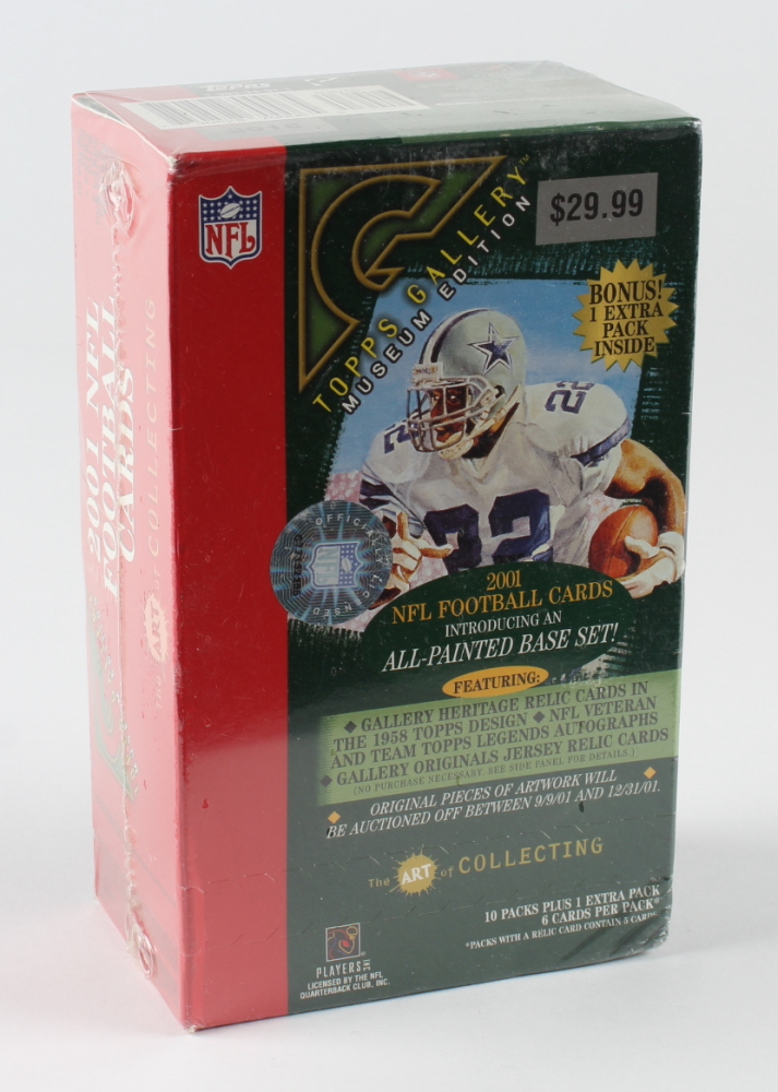 2001 Topps Gallery Museum Edition NFL Football Card Box with (11) Packs ...