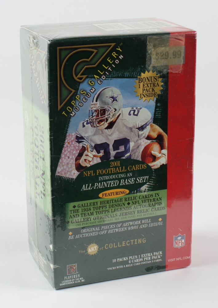 2001 Topps Gallery Museum Edition NFL Football Card Box with (11) Packs ...