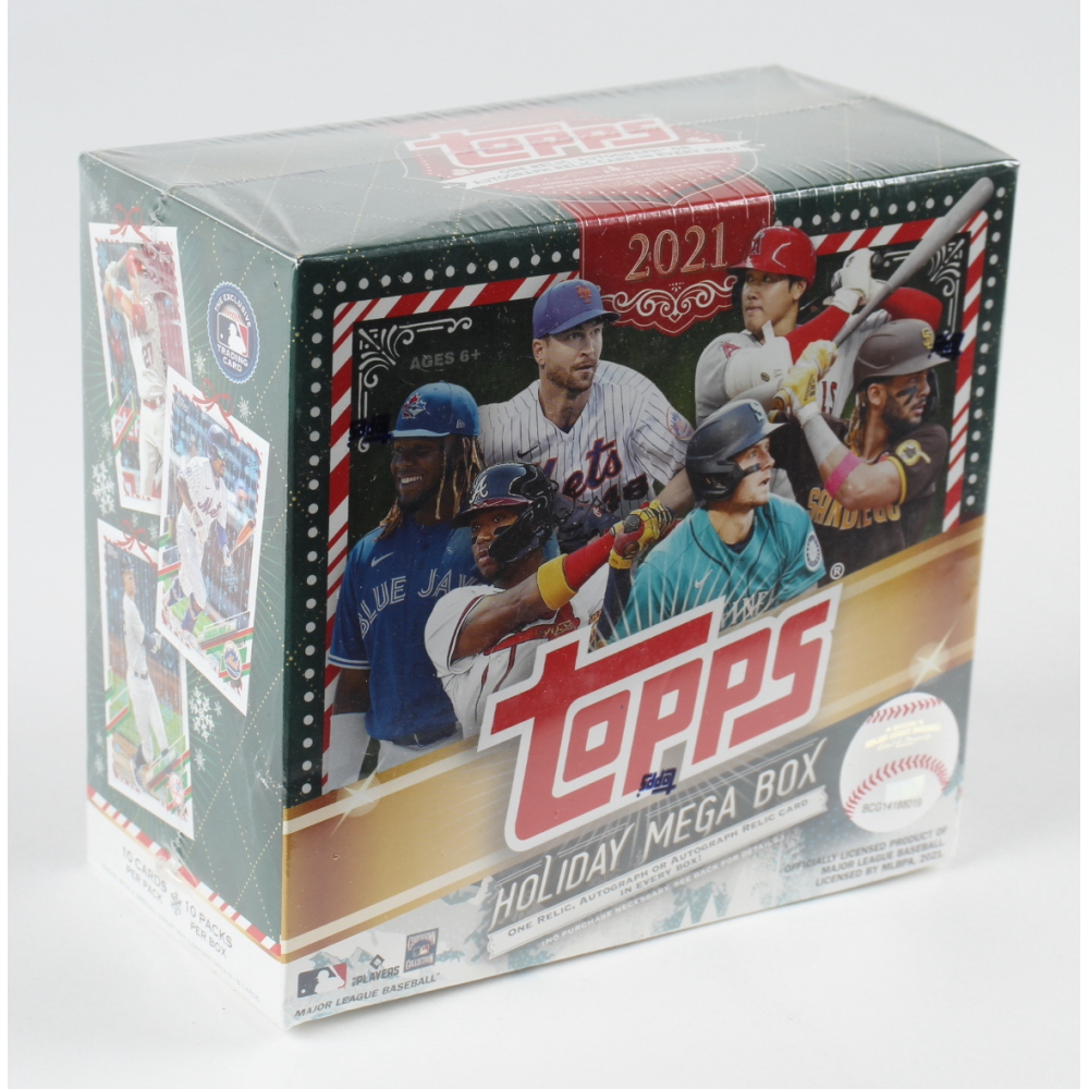 2021 Topps Holiday Baseball Mega Box with (10) Packs | Pristine Auction