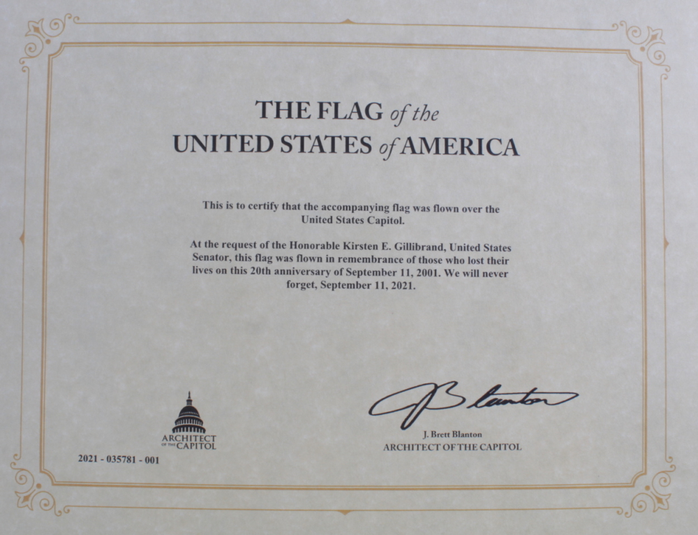 American Flag Flown Over the Capitol on September 11, 2021 (Architect ...