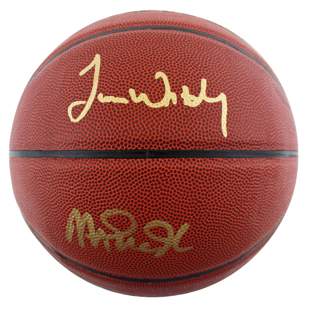 Magic Johnson & James Worthy Signed NBA Basketball (Johnson) | Pristine ...