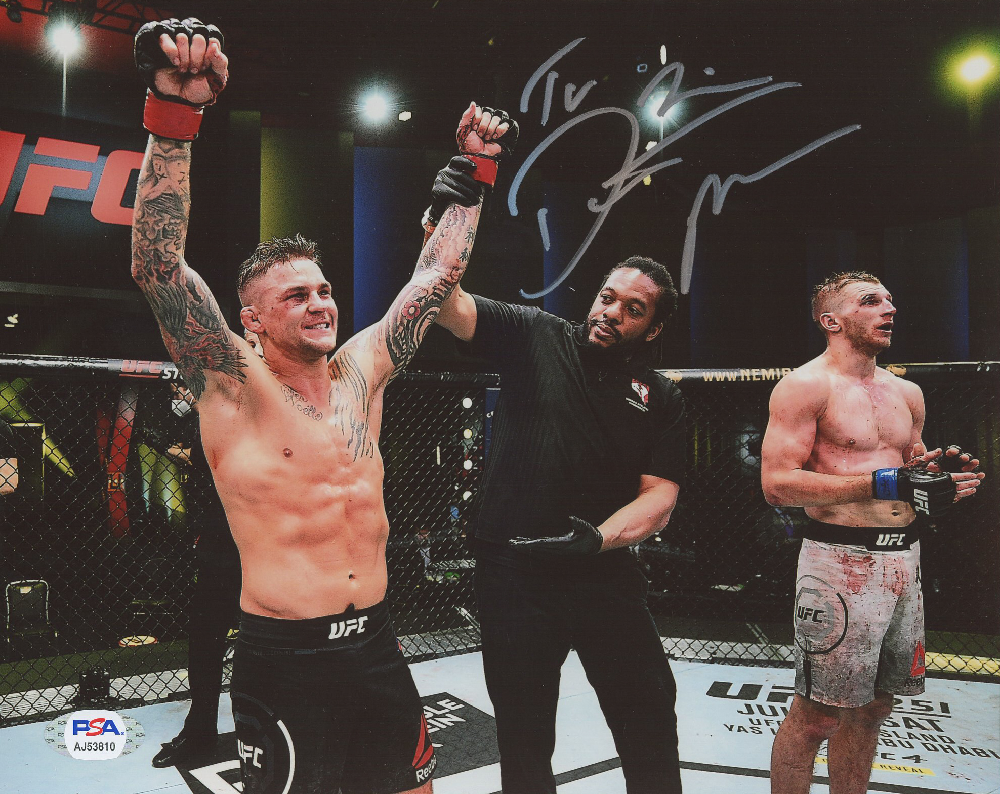 Dustin Poirier Signed UFC 8x10 Photo Inscribed "The Diamond" (PSA ...