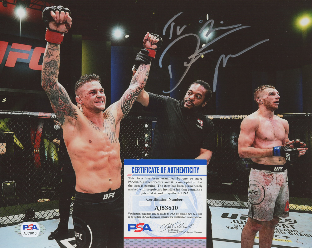 Dustin Poirier Signed UFC 8x10 Photo Inscribed "The Diamond" (PSA ...