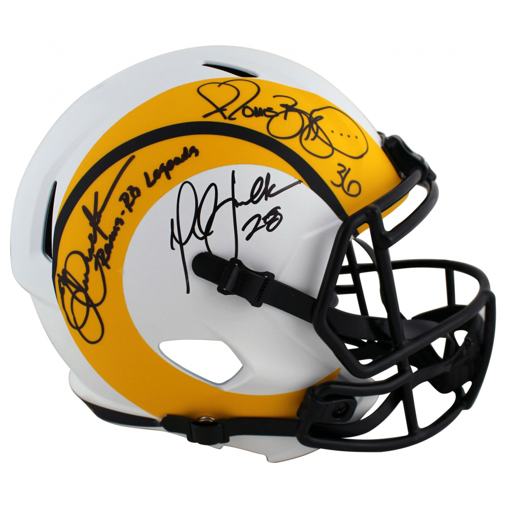 Jerome Bettis, Marshall Faulk & Eric Dickerson Signed Rams Full-Size ...