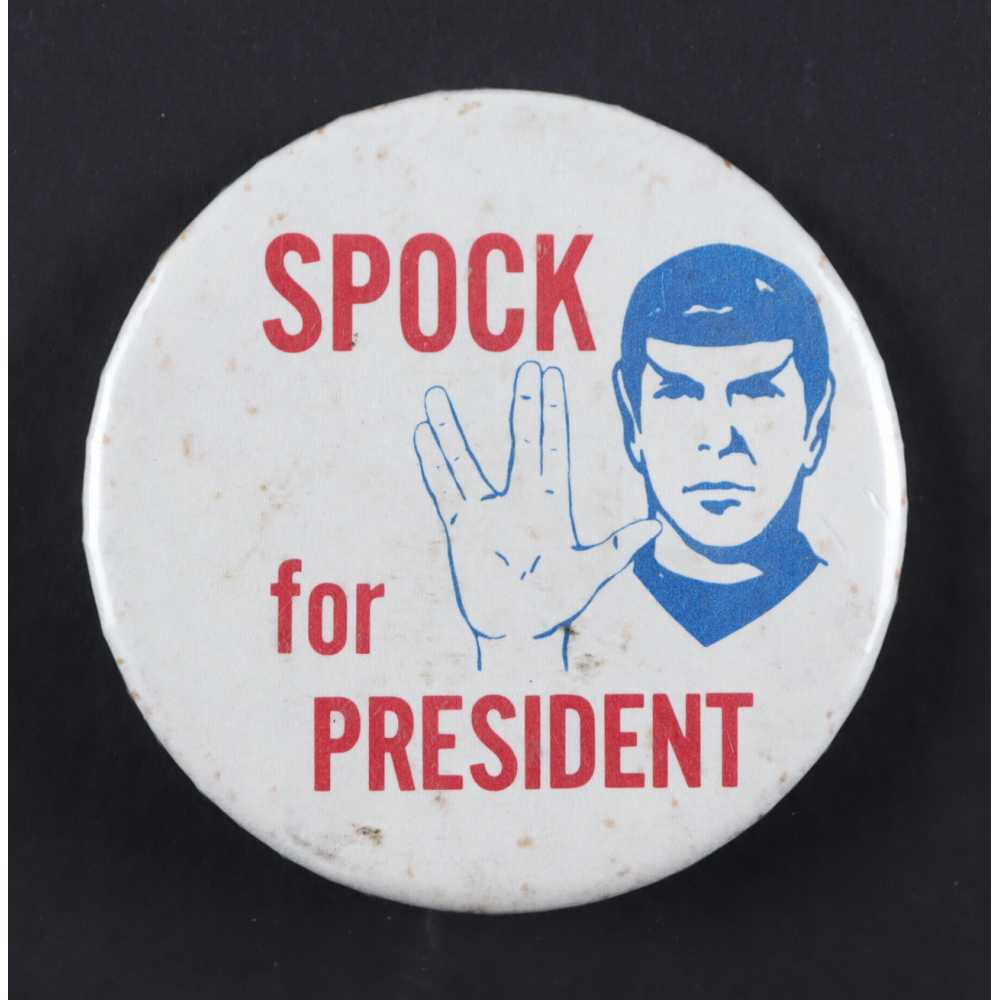 Vintage Spock for President "Star Trek" Pin | Pristine Auction