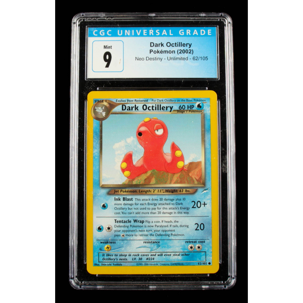 Dark Octillery 2002 Pokemon Neo Destiny Unlimited #62 (CGC 9 ...