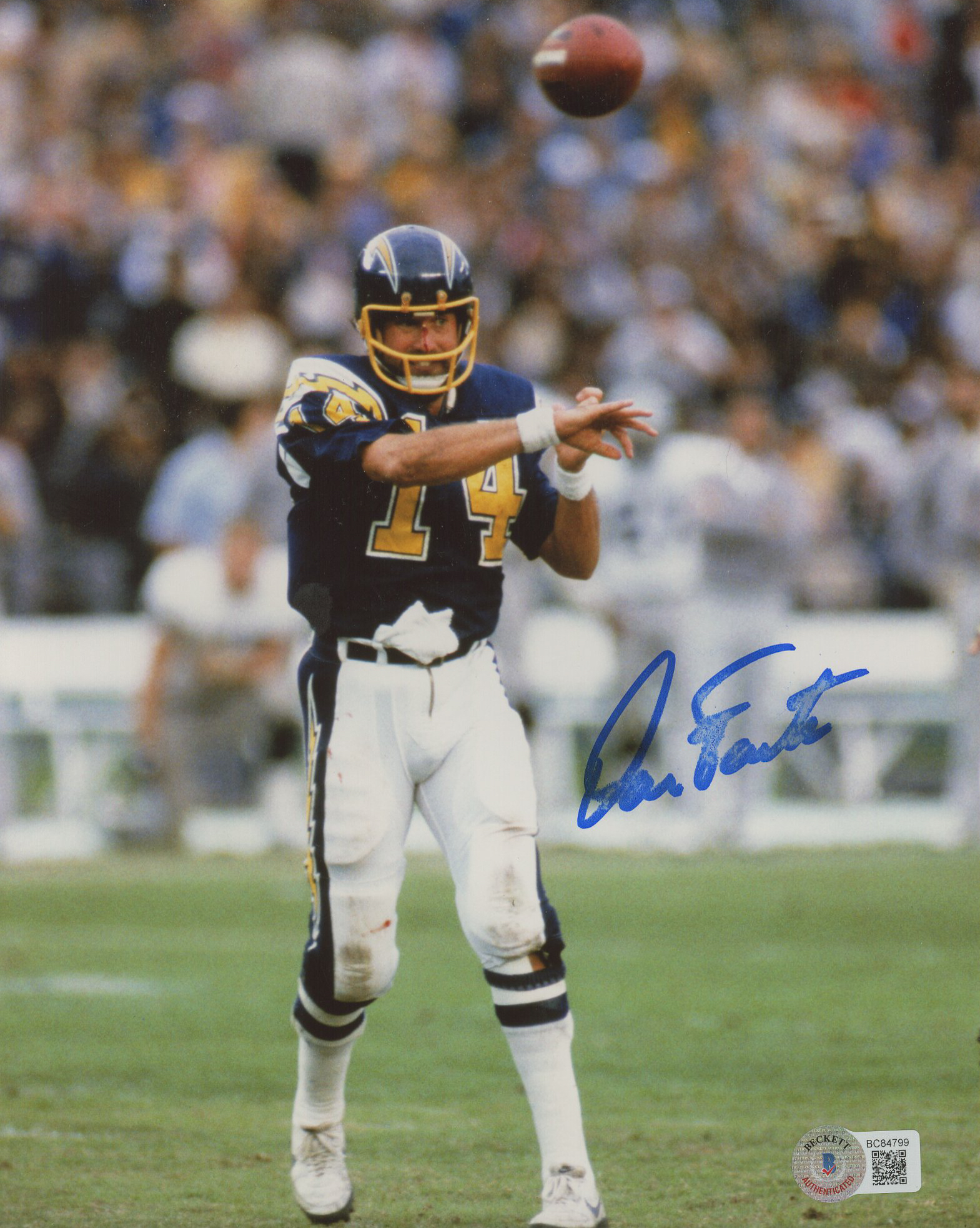 Dan Fouts Signed Chargers 8x10 Photo (Beckett) | Pristine Auction