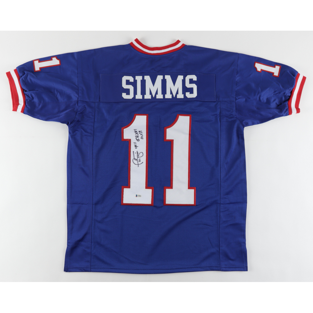 Phil Simms Signed Jersey Inscribed "S.B.XXI M.V.P." (Beckett ...