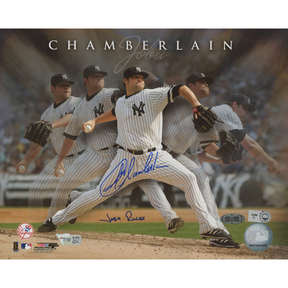 Joba Chamberlain Signed Yankees 8x10 Photo Inscribed "Joba Rules" (Steiner, MLB & Fanatics ...