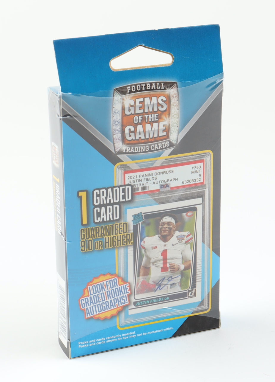 2021 Gems of the Game Football Hanger Box with (1) Graded Card ...