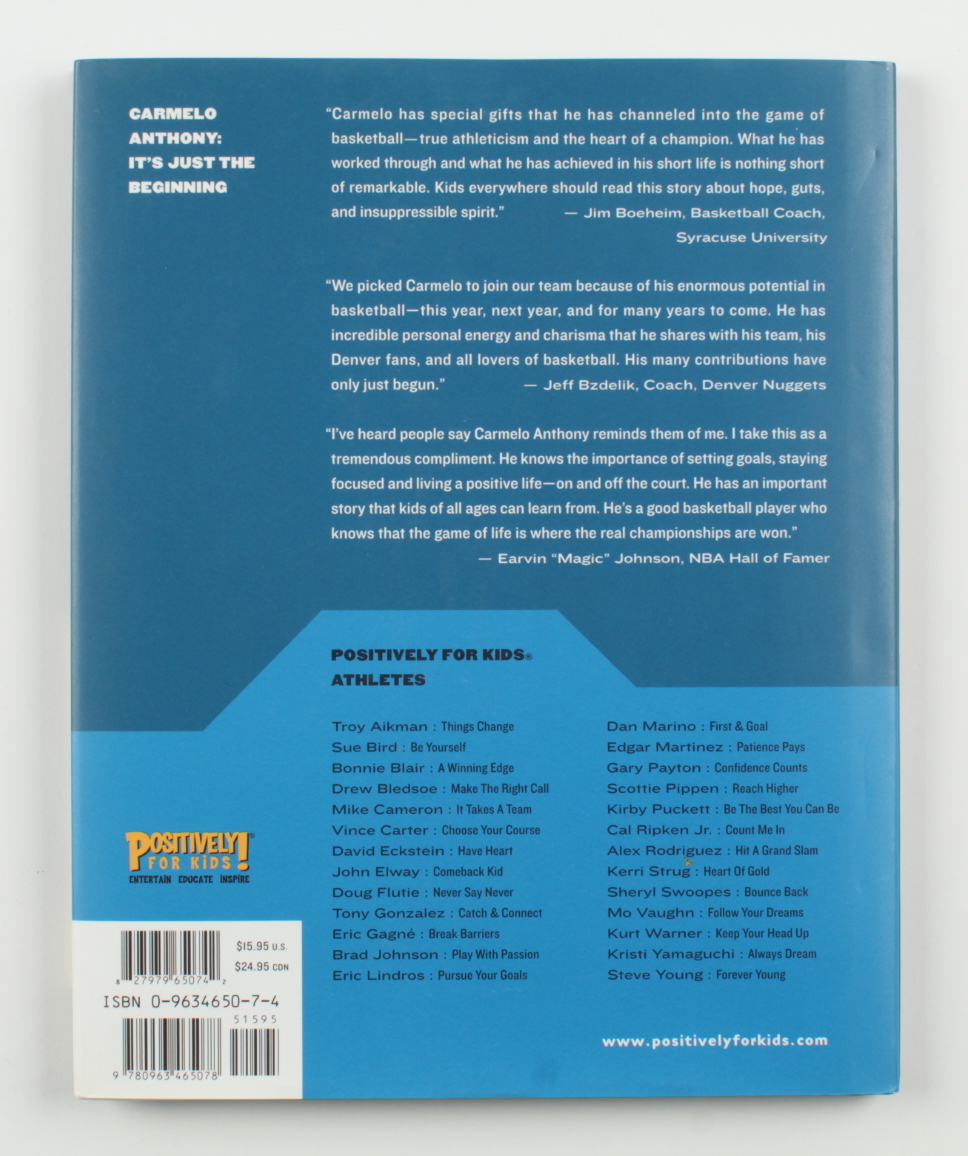 Carmelo Anthony Signed "It's Just The Beginning" Hardcover Book (PSA ...