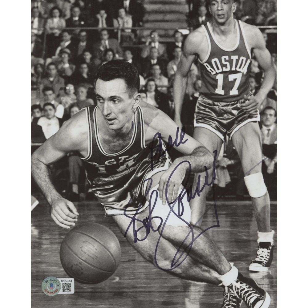Bob Cousy Signed Celtics 8x10 Photo Inscribed "Peace" (Beckett ...