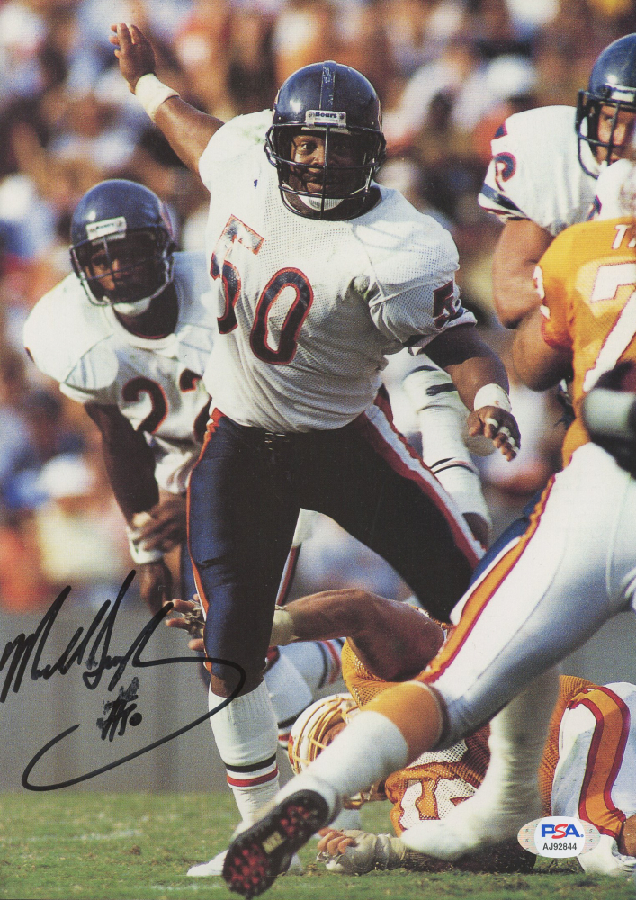 Mike Singletary Signed Bears 8x11 Magazine Photo (PSA) (See Description ...
