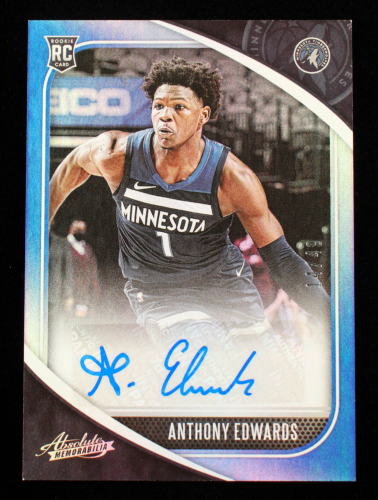 Anthony Edwards 2020-21 Absolute Memorabilia Future Signatures Level 1 ...