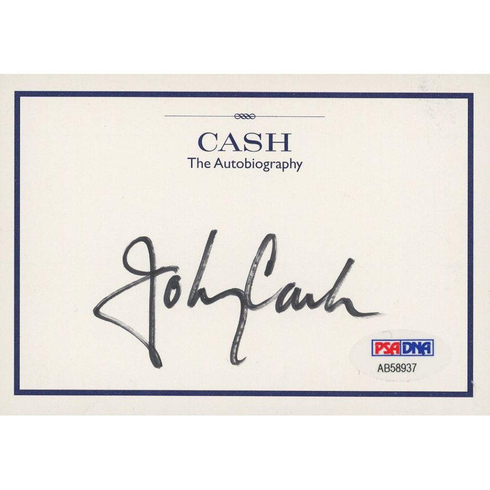 Johnny Cash Signed 3.5x5 Cut (PSA) | Pristine Auction