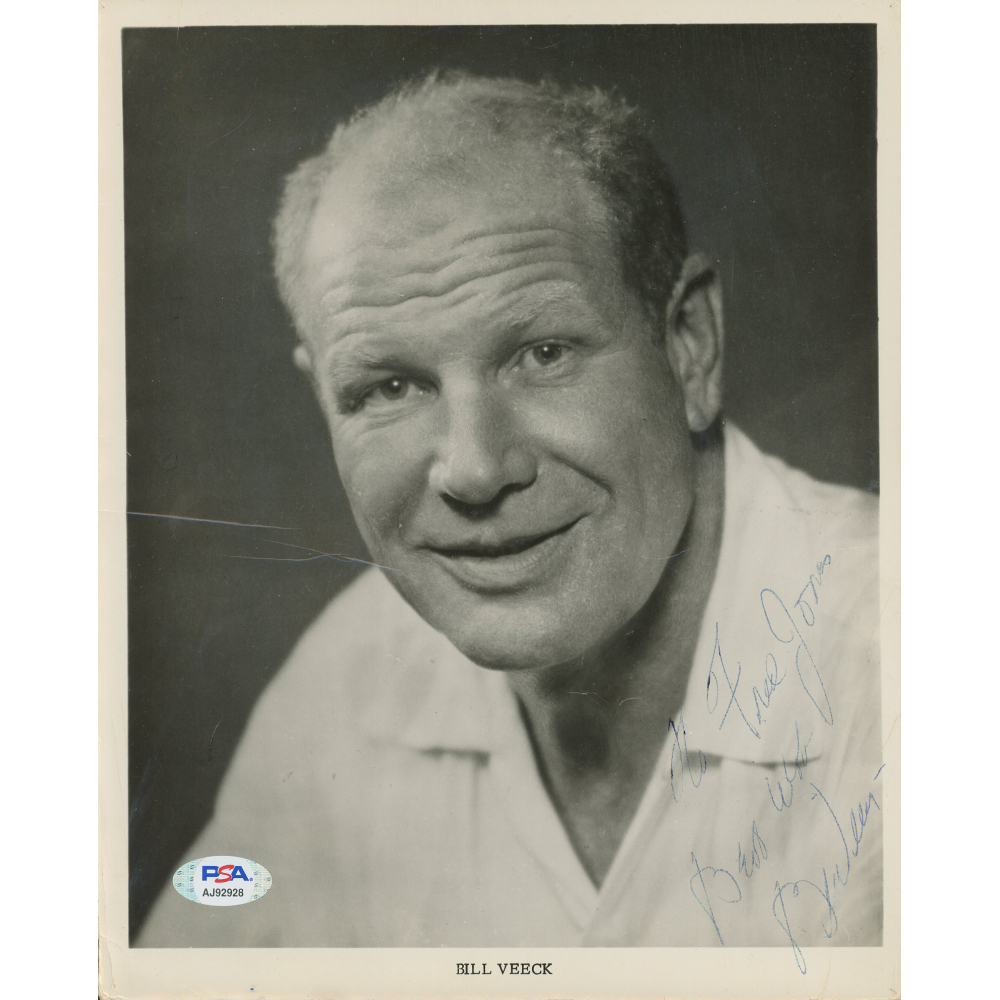 Bill Veeck Signed 8x10 Photo (PSA) | Pristine Auction