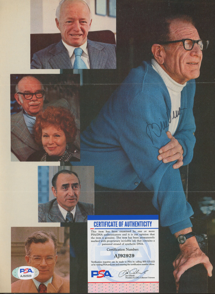 Bill Veeck Signed 8.5x11 Magazine Photo (PSA) (See Description ...