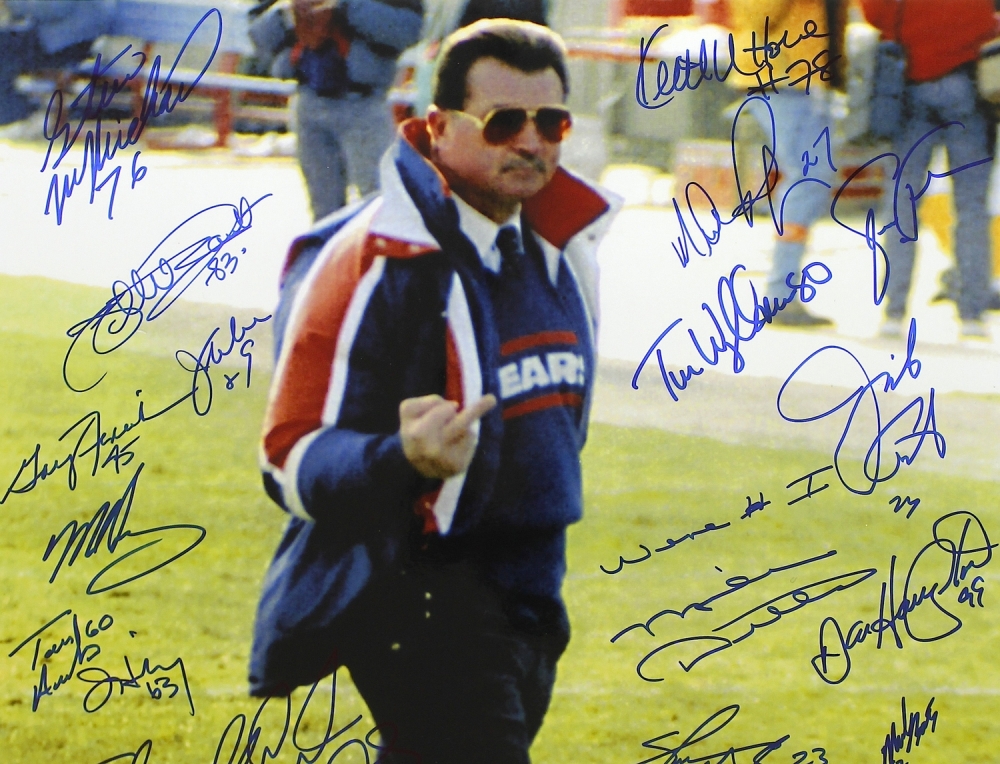 1985 Bears Team Signed 16x20 Photo Signed By (30) With Mike Ditka, Jim ...