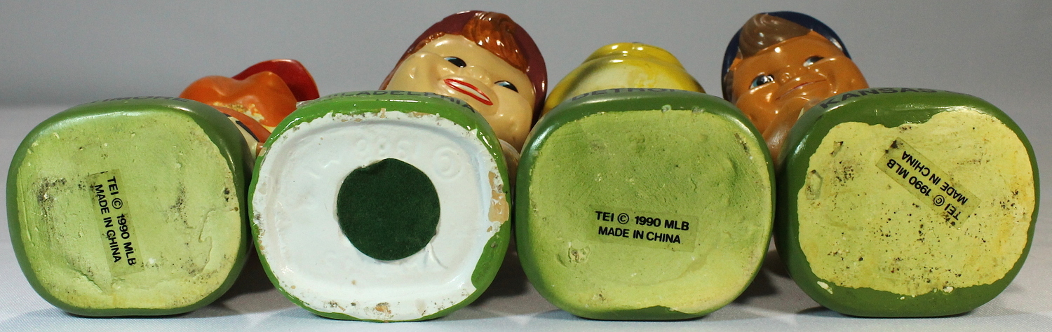 Lot of (4) Vintage Ceramic Bobbleheads with Royals, Tigers, Reds ...