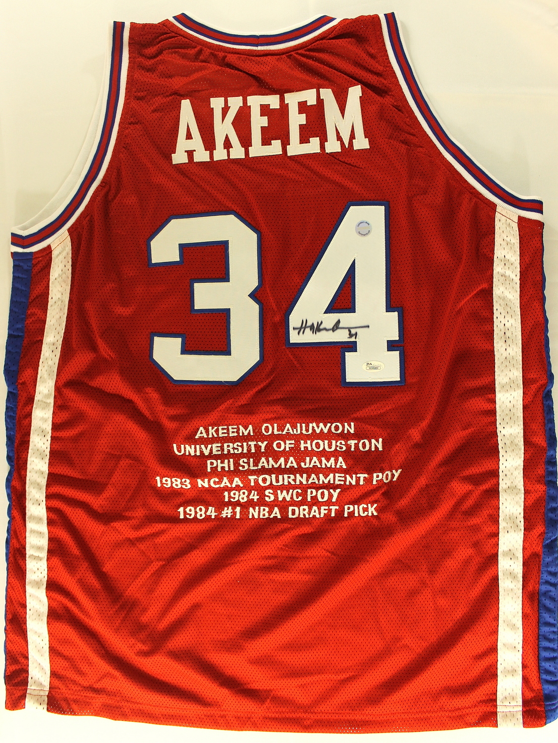 Hakeem Olajuwon Signed Houston Stat Jersey (JSA COA) | Pristine Auction