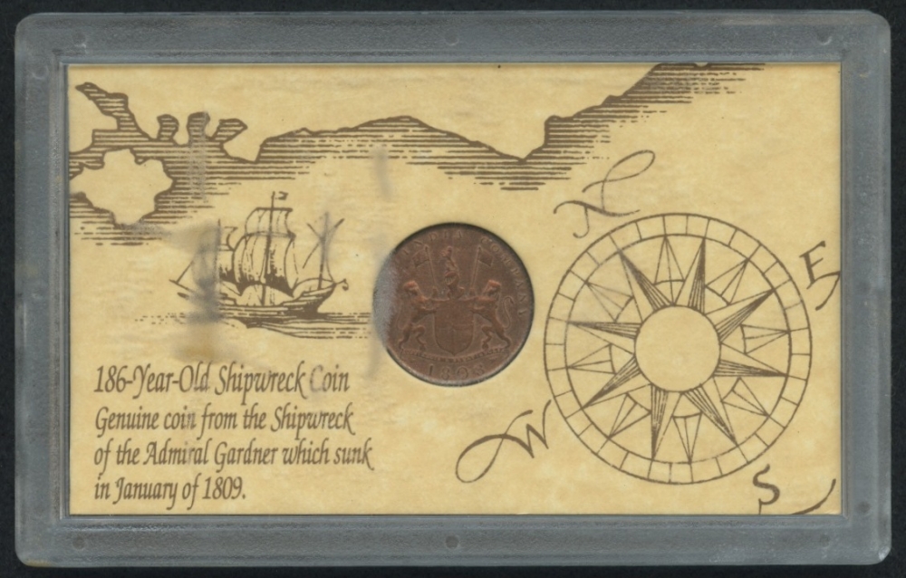 Shipwreck Coin from the Shipwreck of the Admiral Gardner in 1809 ...