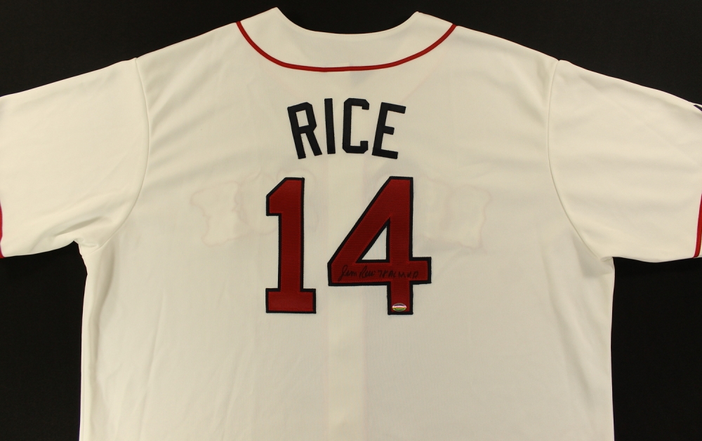 Jim Rice Signed Red Sox Jersey Inscribed "78 AL MVP" (SI COA ...