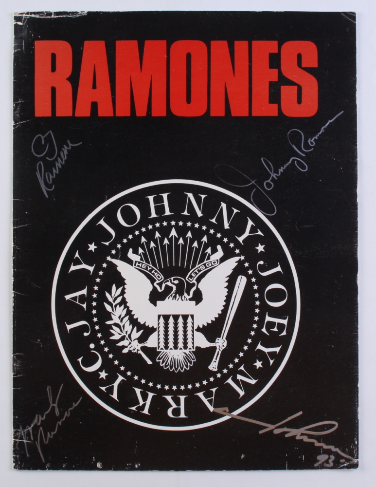 Ramones Photobook Band-Signed by (4) with Joey Ramone, Marky Ramone, C ...