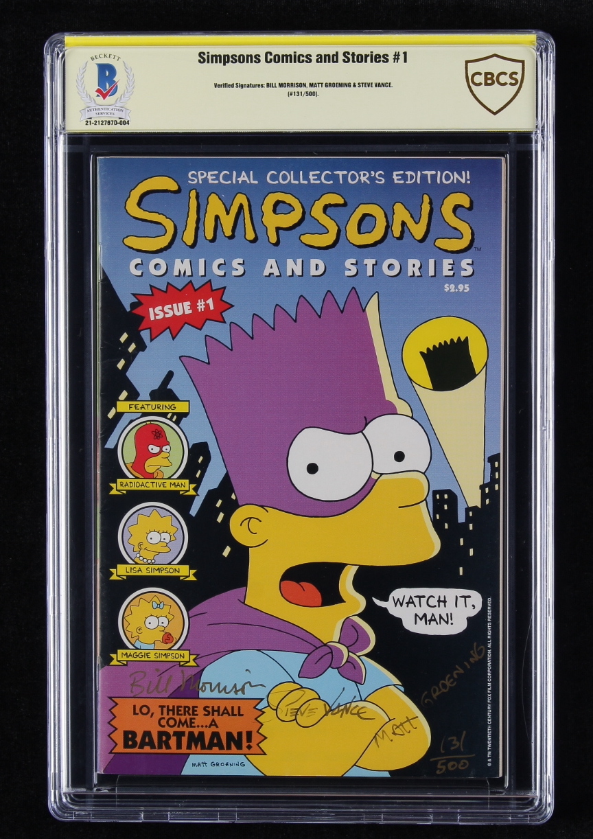 Matt Groening, Bill Morrison & Steve Vance Signed LE "Simpsons Comics ...