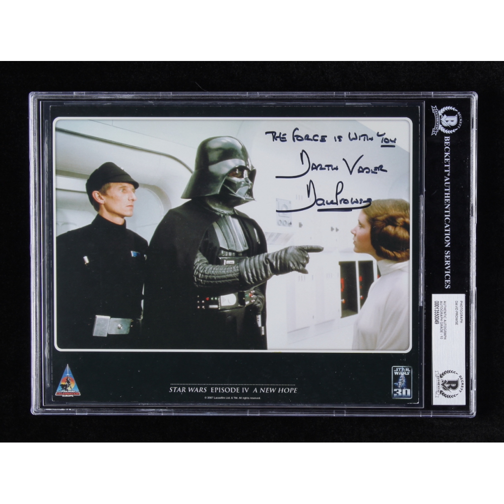 David Prowse Signed "Star Wars" 8x10 Photo Inscribed "The Force Is With ...