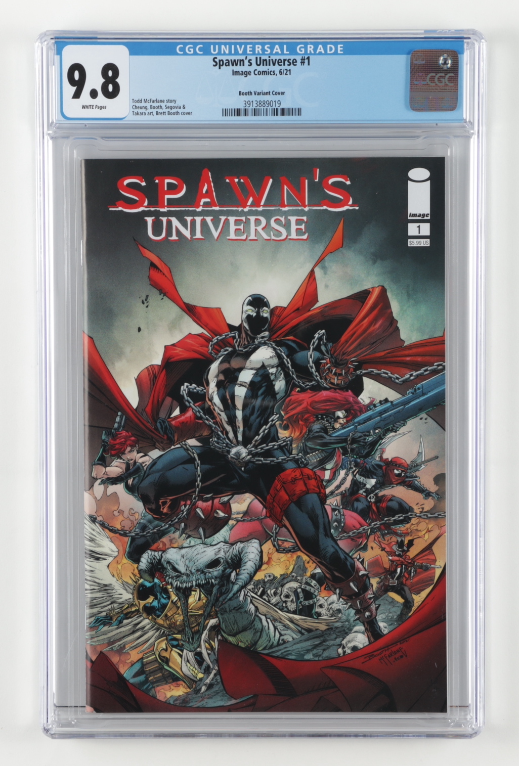 2021 "Spawn's Universe" Issue #1 Brett Booth & Todd McFarlane Variant Image Comic Book (CGC 9.8 ...