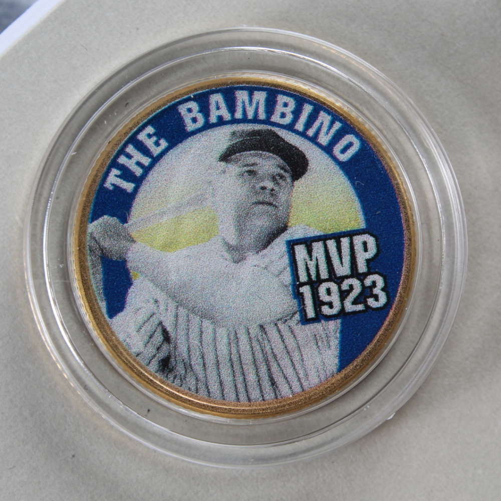 Babe Ruth 13x16 Custom Framed Photo Display with (3) Commemorative ...