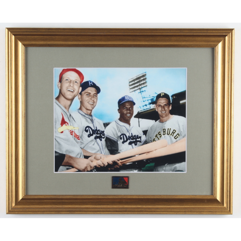 Jackie Robinson, Stan Musial, Ralph Kiner & Gil Hodges 13x16 Custom ...
