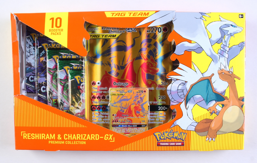 Pokémon TCG: Reshiram & Charizard GX Premium Collection with (10 ...