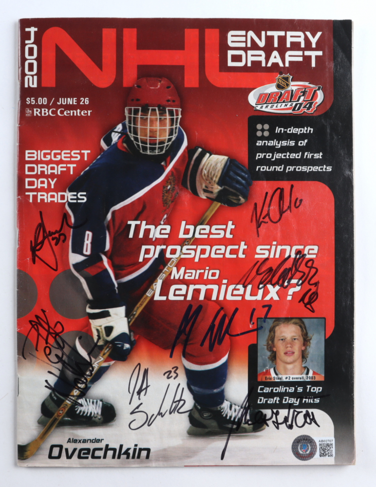 2004 NHL Entry Draft Magazine Signed by (7) with Jeff Schultz, Petteri ...