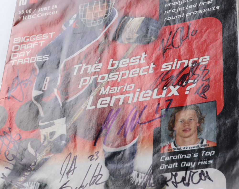 2004 NHL Entry Draft Magazine Signed by (7) with Jeff Schultz, Petteri ...
