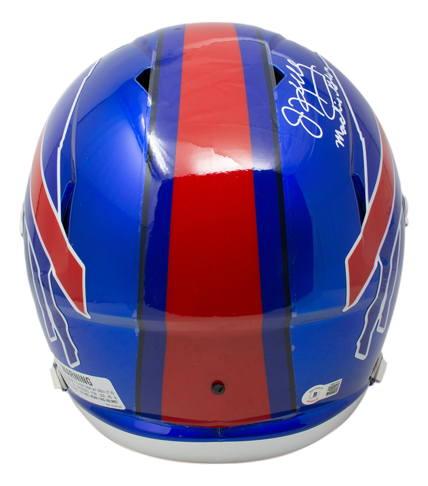 Jim Kelly Signed Bills Full-Size Flash Alternate Speed Helmet Inscribed ...