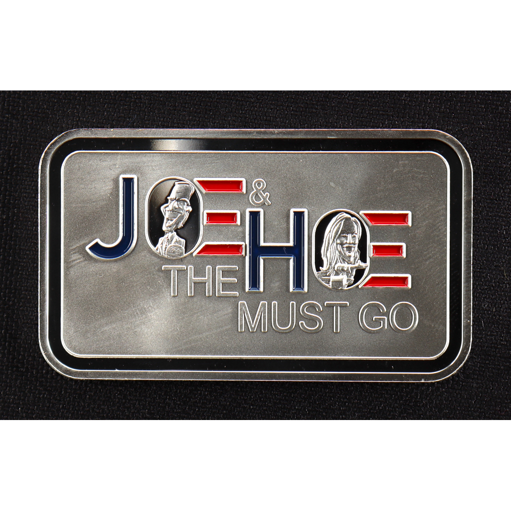 1 Troy oz .999 Fine Silver Donald Trump Joe the H** Must Go Bullion Bar ...