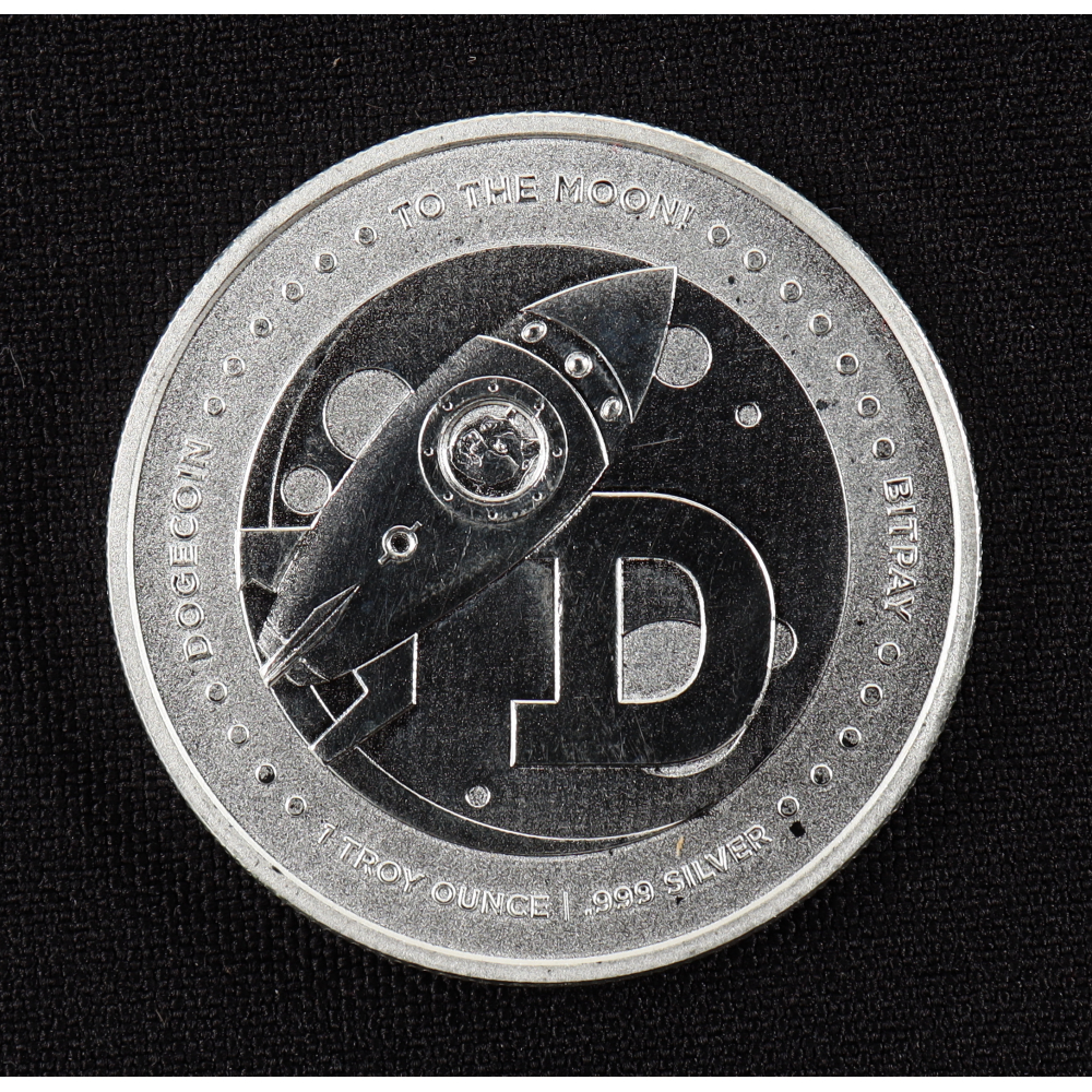 1 oz. .999 Fine Silver Bullion Round - Dogecoin | Pristine Auction