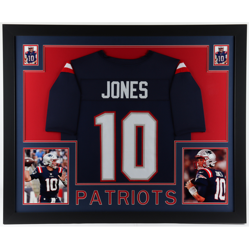 Mac Jones 35x43 Custom Framed Jersey Display | Pristine Auction